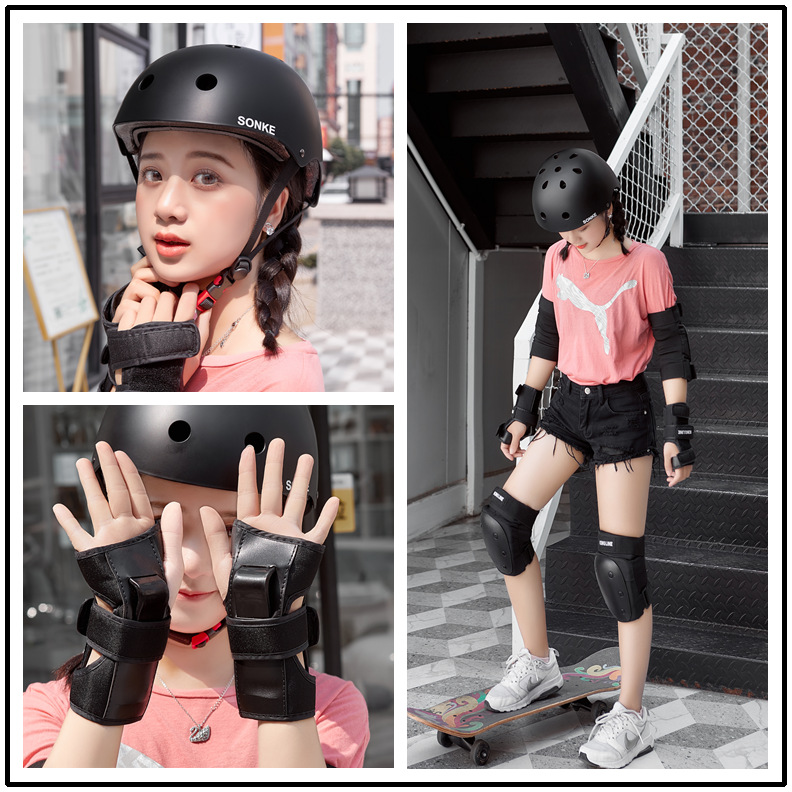 Skates knee pads elbow pads men and women professional roller skating ...